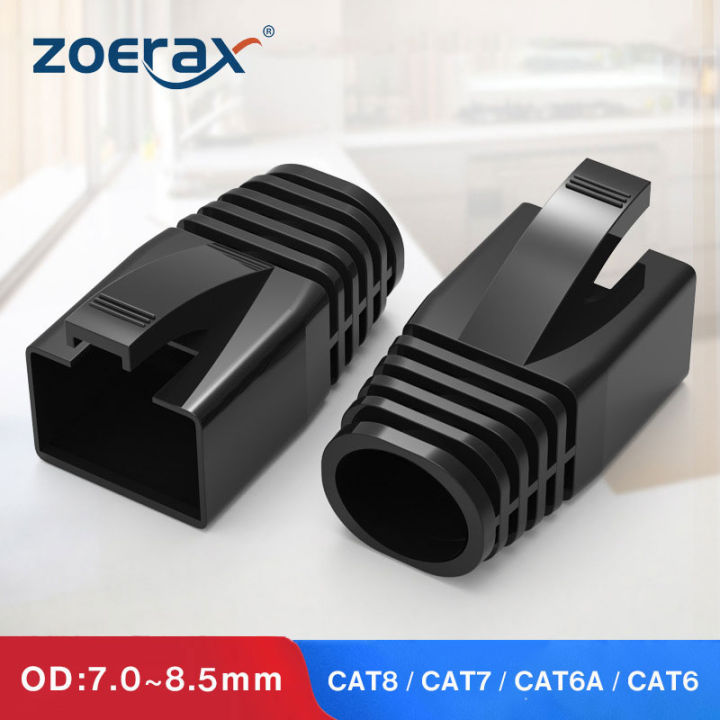 ZoeRax 50/100PCS 8.5mm RJ45 Ethernet Network Cable Strain Relief Boots ...