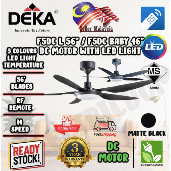 DEKA KRONOS Ceiling Fan F5DCL 56" / F5DC BABY 46" DC Motor 14 Speed ...