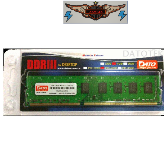 RAM DDR3 1600mhz 4gb DATO | Lazada PH