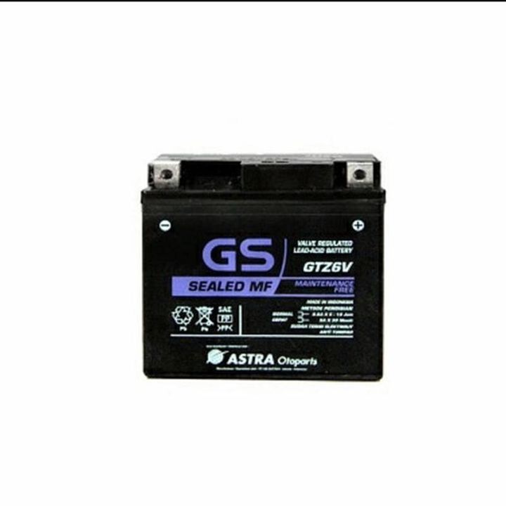 Aki Motor Gs Astra GTZ6V Vario 125 PCX Vario 150 Original / Accu Gtz6v ...