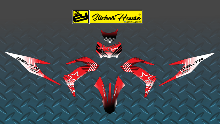 Rusi Delta X 125 version 1 Decals Laminated | Lazada PH