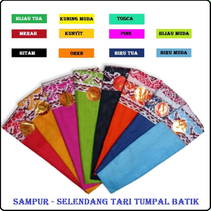 Sampur Tari batik - Selendang Tari Tumpal - Sampur tari batik Anak ...
