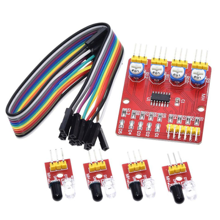 TZT F233-01 Four-way infrared tracing / 4 channel tracking module ...