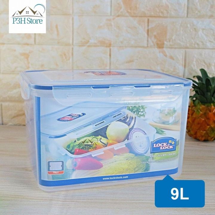 Hộp nhựa Lock&lock Classic bảo quản thực phẩm loại lớn 9L có vỉ tách ...