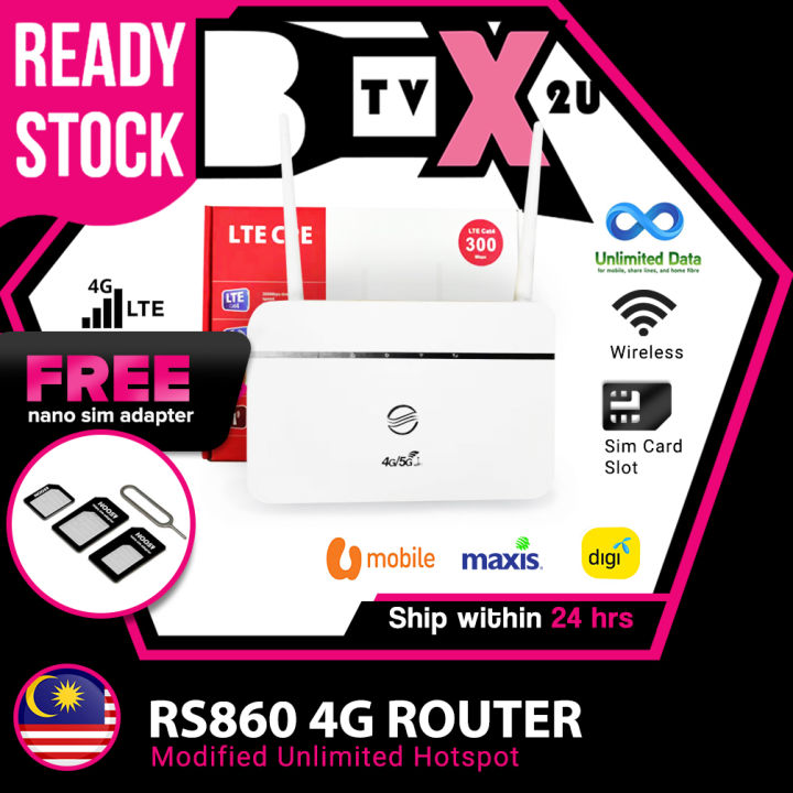 RS860 NEW Router Unlimited 4G Hotspot WIFI Modified Modem | Lazada