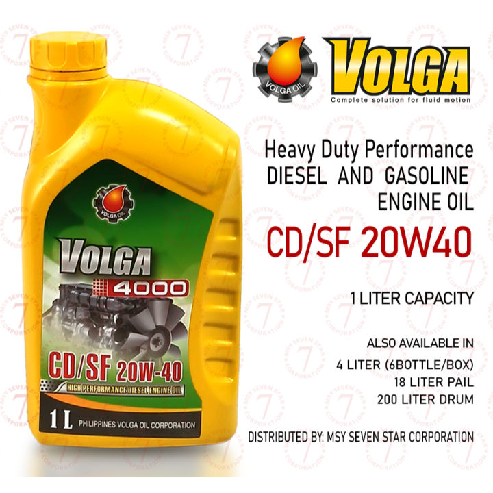 VOLGA CDSF 20W40 1 Liter Heavy Duty Performance Diesel and Gasoline Engine Oil | Lazada PH