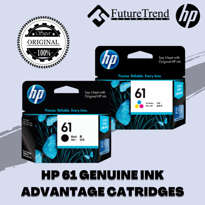 HP 61 Genuine Ink Advantage Cartridge (CH561WA, CH562WA) | Lazada