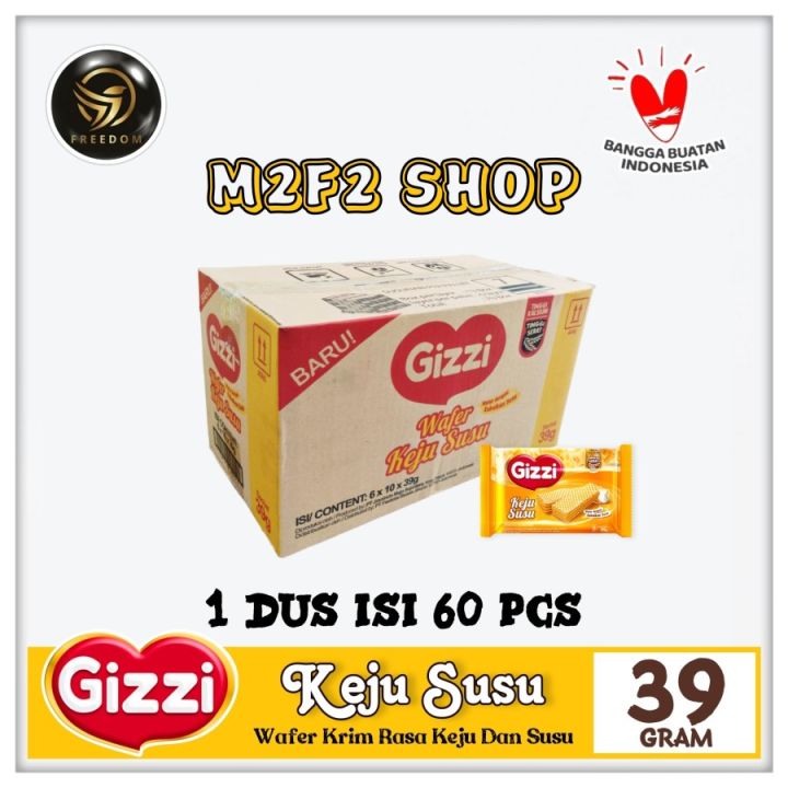 Gizzi Wafer Krim Rasa Keju Susu Sachet - 39 gr (Kemasan Karton) | Lazada Indonesia