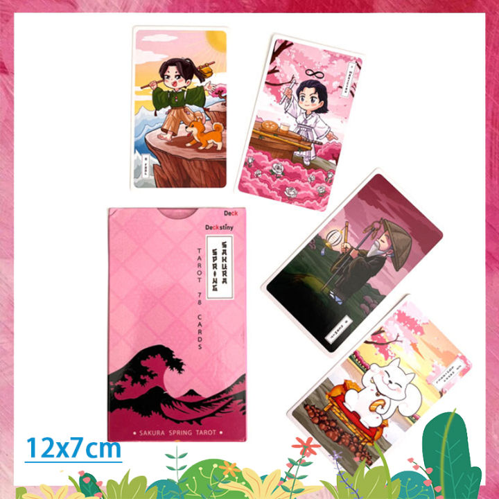 Sakura Spring Tarot Card | Big Size 12*7 cm | Fortune Telling Game ...