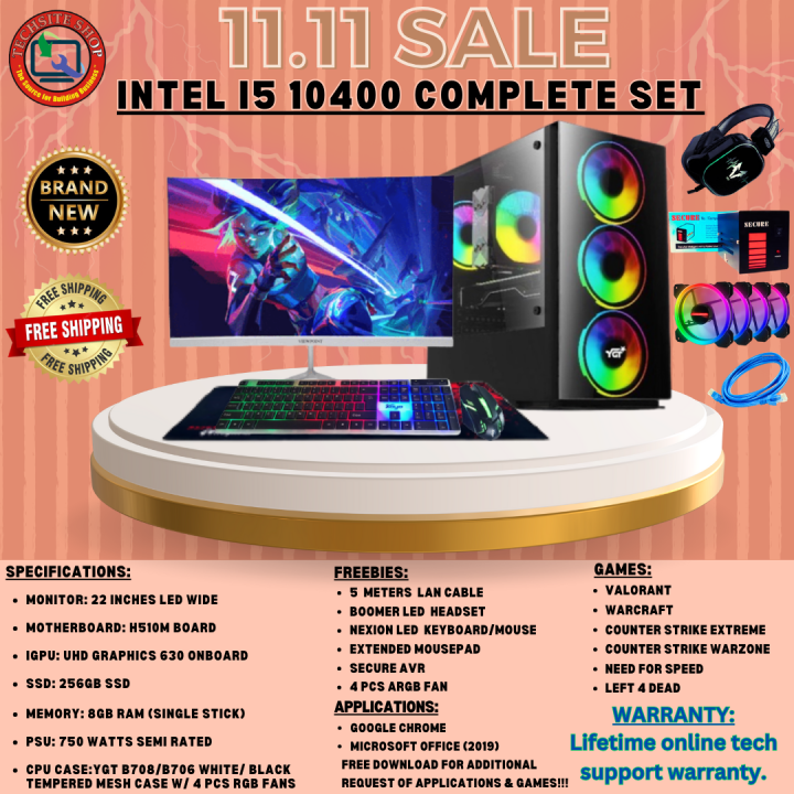 Computer Set Intel i5 10400 Complete Package with Freebies | Lazada PH