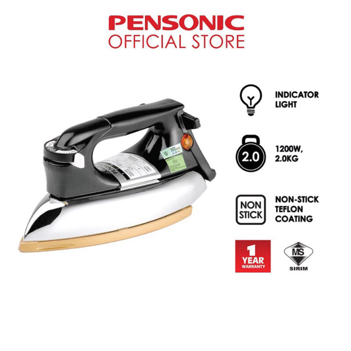 Pensonic Heavy Dry Iron 1200W | PI-600 | Lazada