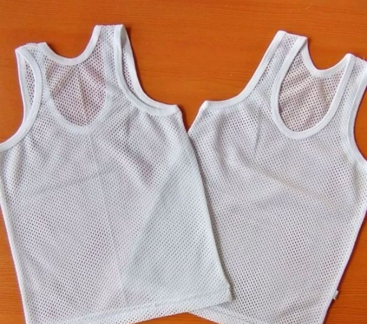 1PC WHITE AIRCOOL COTTON SANDO FOR KIDS BOY 0-10 YEARS OLD ( 7 SIZES ...