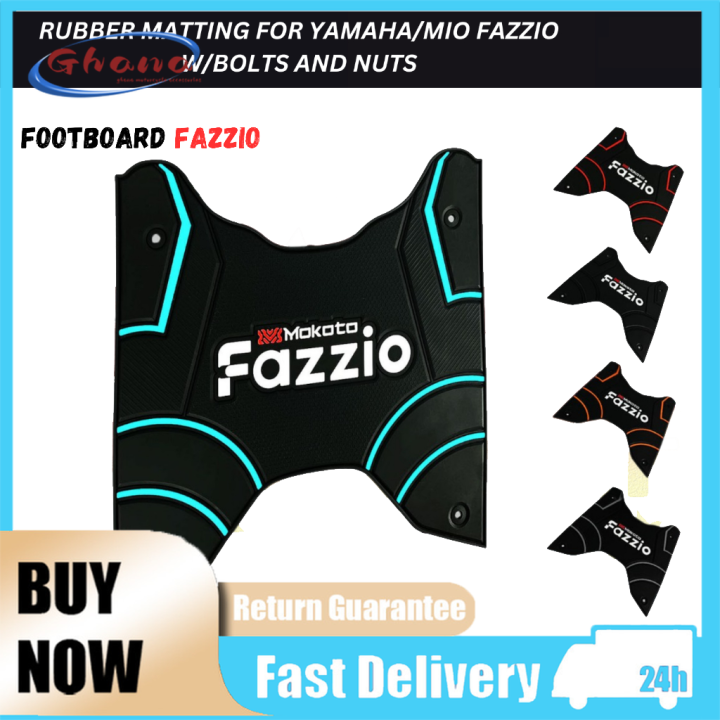 YAMAHA MIO FAZZIO FOOTBOARD RUBBER MATTING W/ EMBOSSED LOGO ANTI-SKID ...