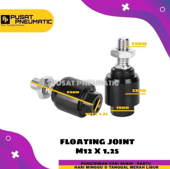 Floating Joint Untuk Cylinder Body 40 Drat m12 x 1.25 | Lazada Indonesia