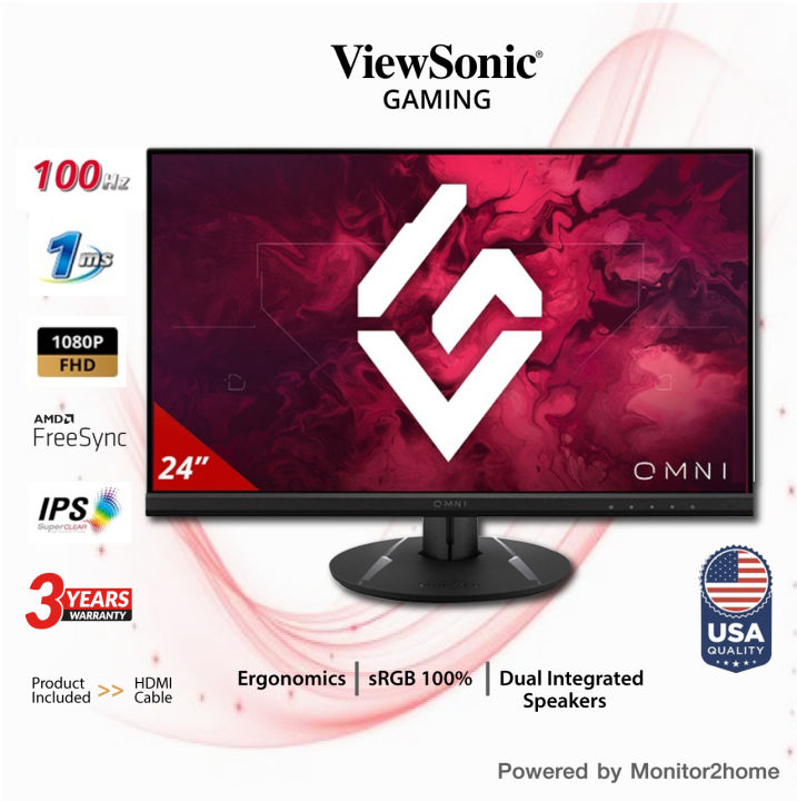 ViewSonic OMNI VX2416 24 Inch 1080p 1ms 100Hz Gaming Monitor with IPS ...