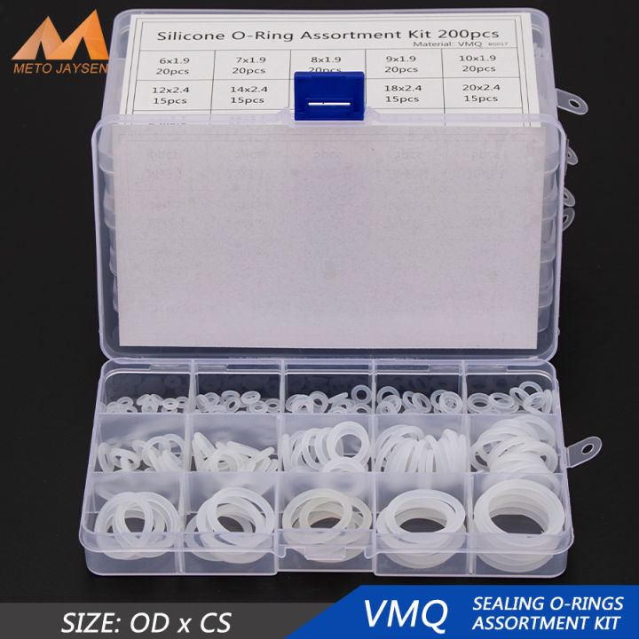 White Silicone Sealing Gasket Oring Thickness 1mm 1.5mm 1.9mm 2.4mm 3 ...