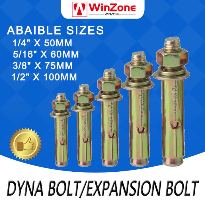Dyna Bolt 1/4 , 5/16 , 3/8 , 1/2 inches Expansion Anchor Bolt with ...