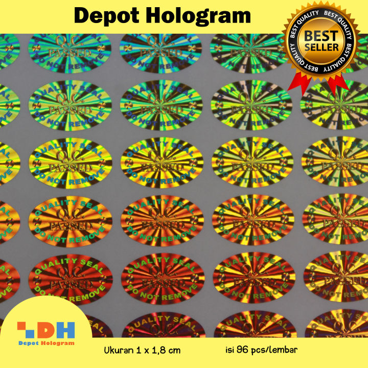 Stiker Hologram QC Passed Oval - segel rusak sarang tawon | Lazada ...