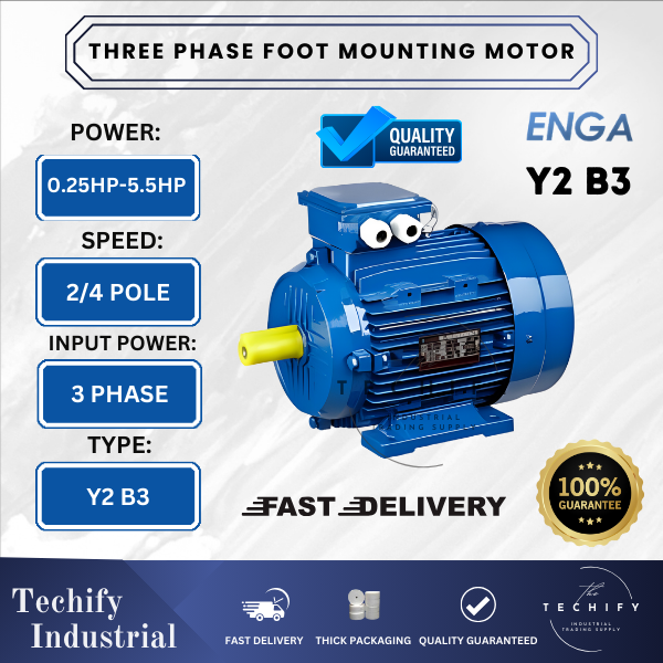 ENGA Motor 0.25HP-4HP(0.18KW-3KW) Three Phase Motor Y2 B3 Foot Mounting Motor Electric Motor ...
