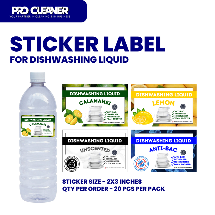 DISHWASHING LIQUID STICKER LABEL FOR PET BOTTLES | Lazada PH