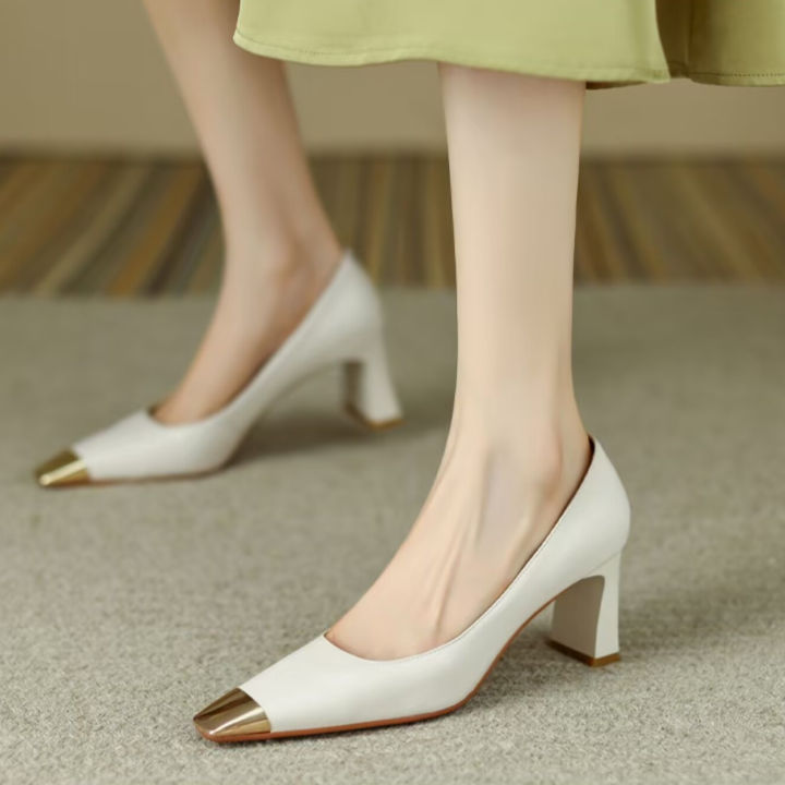 Huilm, Women's High Heel Shoes with a Heel Height of 7cm French Slim ...