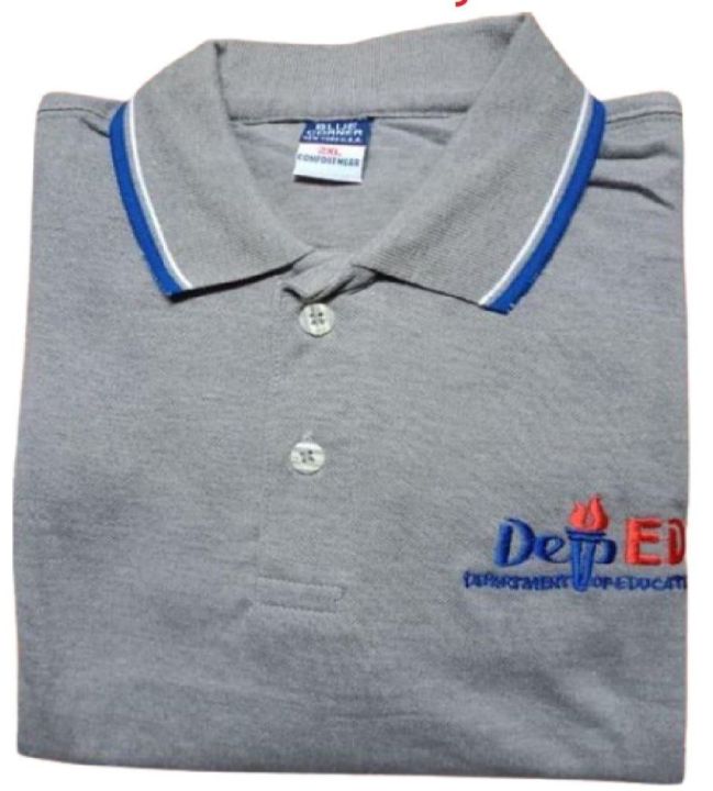 Acid Gray Polo Shirt with DepEd EmbroideredLogo Wash Day Uniform Friday ...