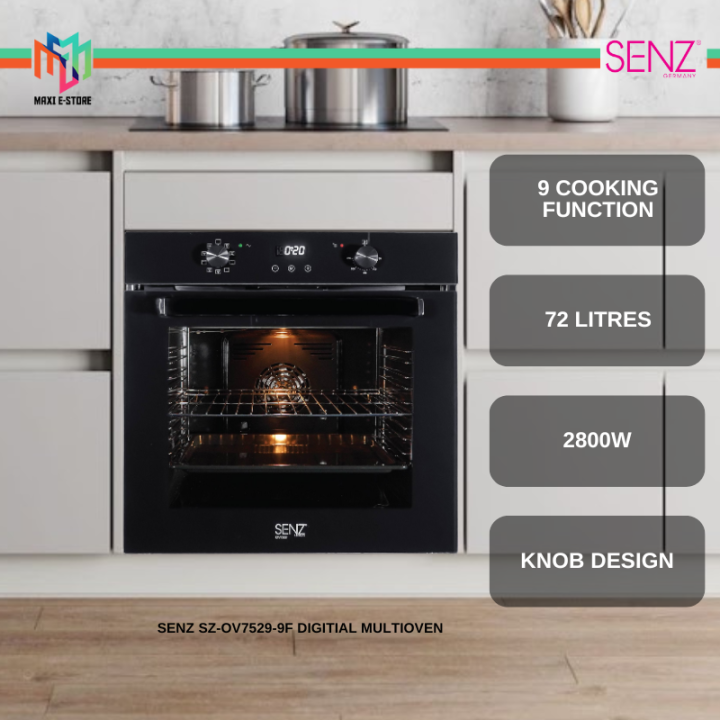 Senz SZ-OV7529-9F Digital Multi Oven 9 Cooking Function Knob Design ...