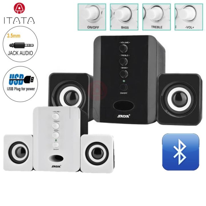 (READY STOCK) SADA Mini USB Speaker 2.1 Wired Combination Bluetooth ...