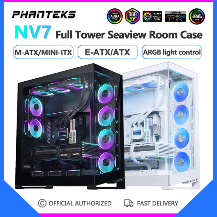 Phanteks NV7 Seaview phòng E-ATX trường hợp argb kiểm soát ánh sáng đầy đủ tháp Máy tính để bàn ...