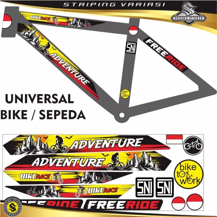 SHOSRO STIKER VARIASI STRIPING VARIASI MOTIF SEPEDA UNIVERSAL / STICKER ...