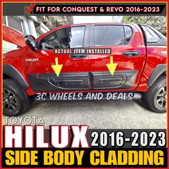 new TOYOTA HILUX REVOCONQUEST 2016-2024 SIDE BODY CLADDING | Lazada PH