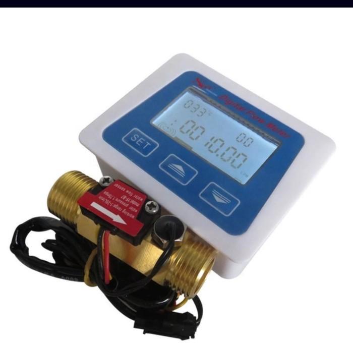 DIGITAL FLOW METER CONTROL DISPLAY WITH WATER SENSOR 1/2 INCH LCD-S ...
