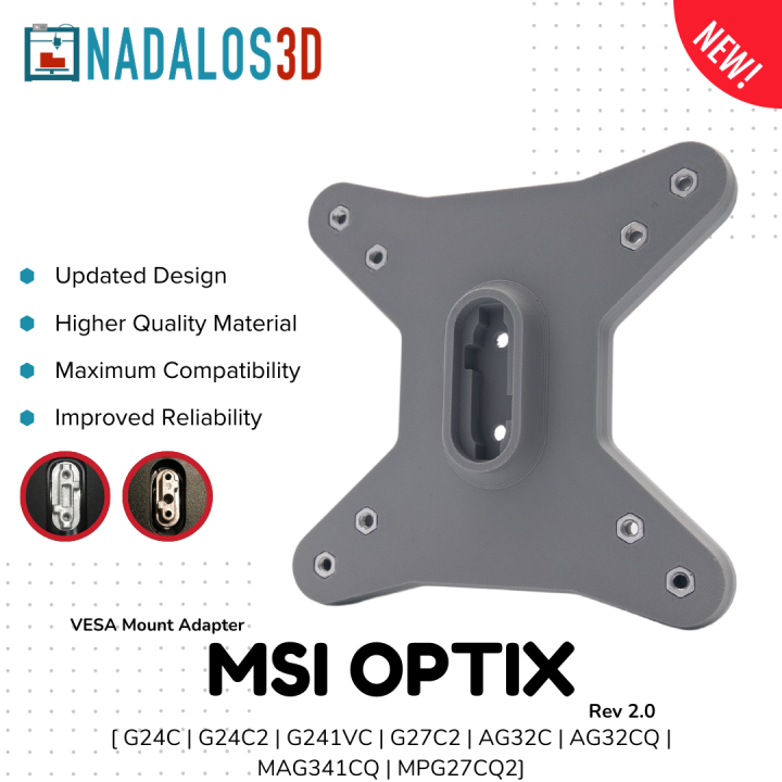 [Nadalos 3D] VESA Mount Adapter - MSI Optix | Lazada PH