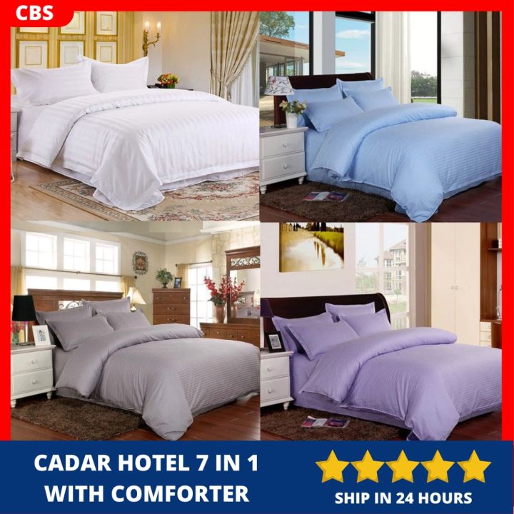 Cadar Hotel 7 in 1 With Comforter | Lazada
