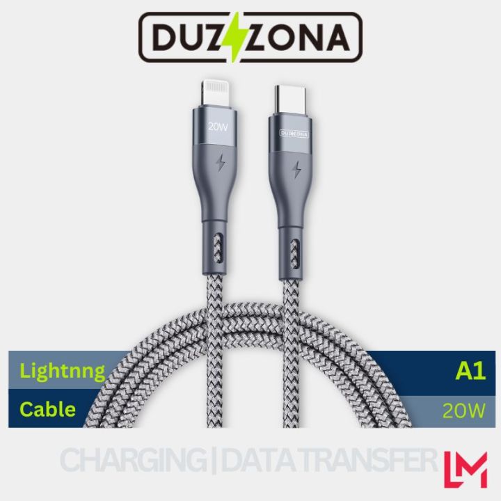 DUZZONA USB Type-C to Lighting Cable Symmetrical Fast Charge / Data ...