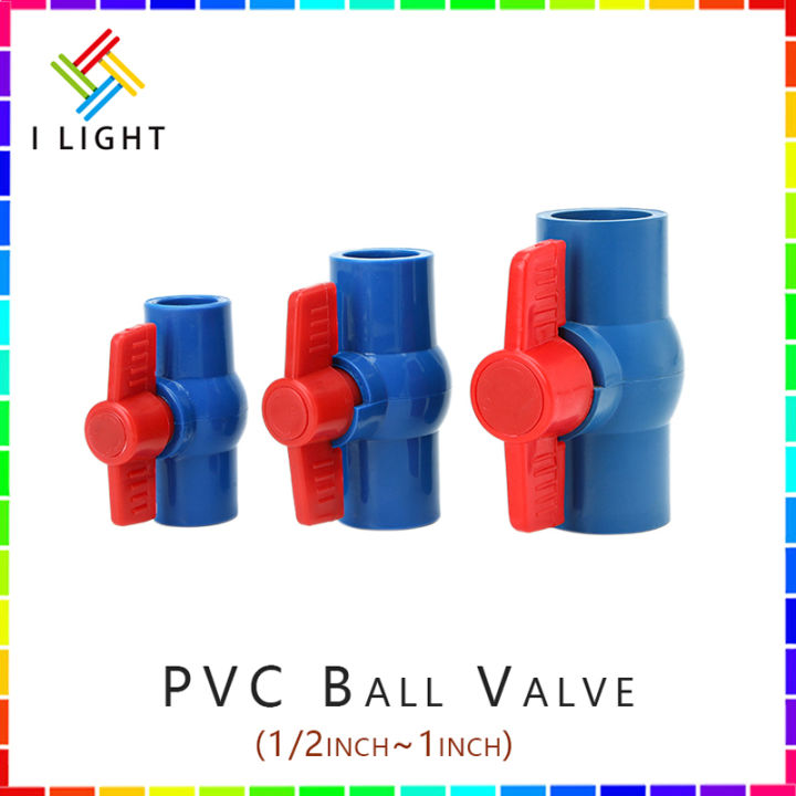 （Fast Delivery）PVC Ball Valve Plain Blue Gate Valve 1/2',3/4',1' Shower ...