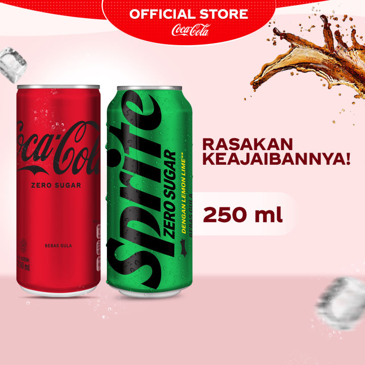 [Bundling] Coca-Cola Zero Kaleng 250ml + Sprite Zero Kaleng 250ml ...