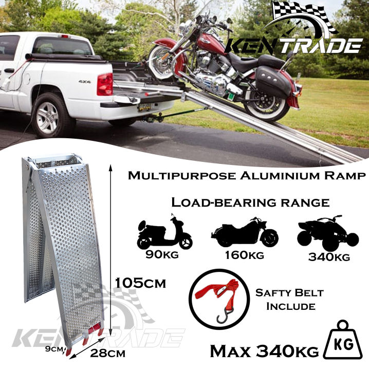 Ready Stock 4x4 Motorcycle Folding Ladder Ramp for Transport - Anti ...