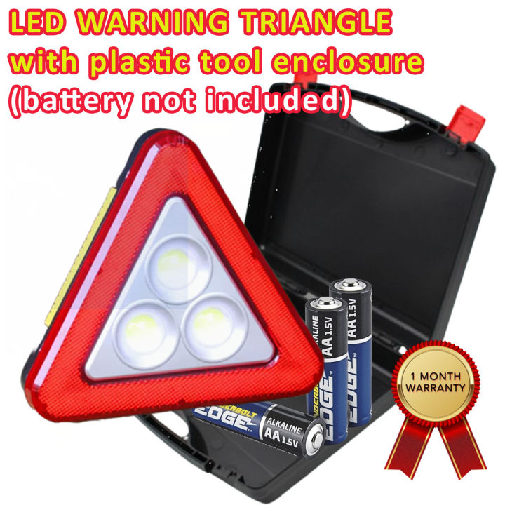Automotive emergency WARNING TRIANGLE with Bright flashing LED light ...