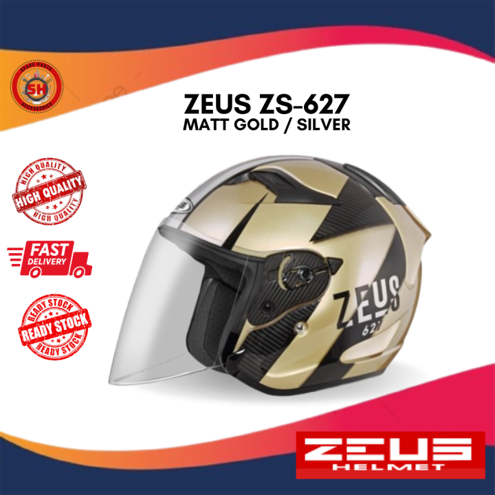 Helmet Zeus ZS627 ZS-627 Zeus Helmet (Ready Stock) Helmet Open Face ...