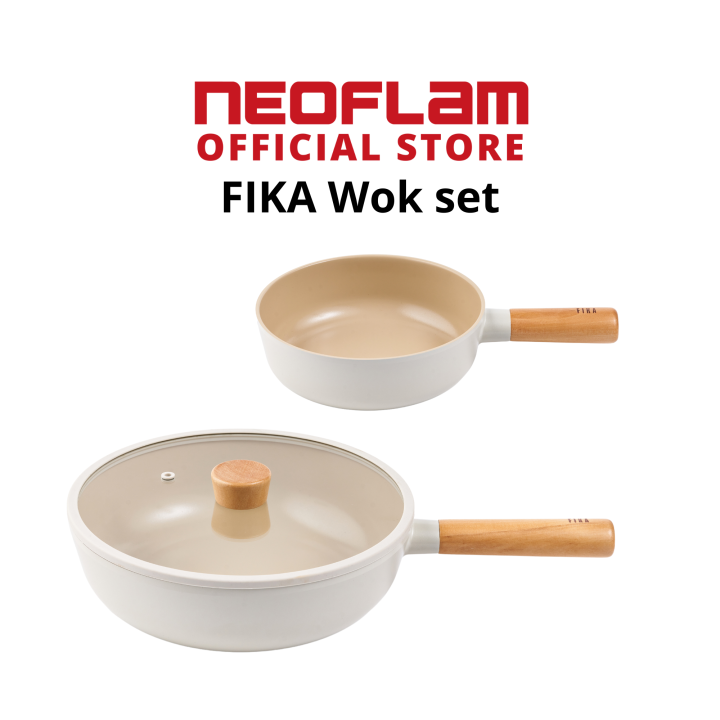 NEOFLAM FIKA Non-stick Ceramic Coating Wok Set | Lazada