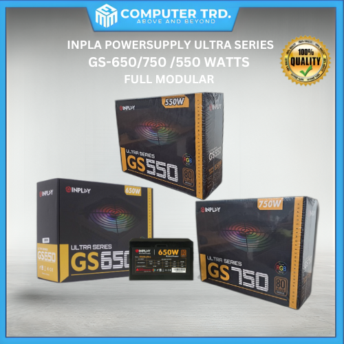 INPLAY 550W/650W/750W 80 Plus Bronze ATX Power Supply True-rated with ...