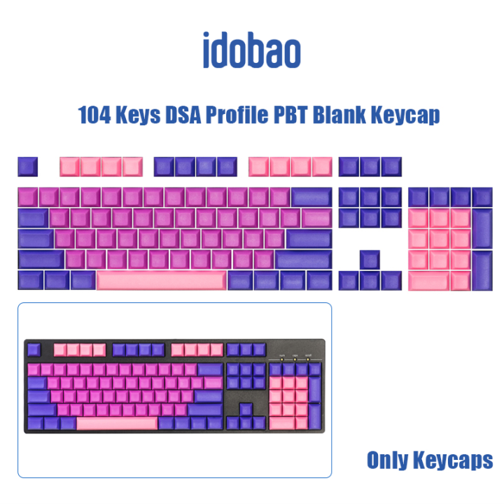 Dobao 104 Keys Keycaps for Mechanical Keyboard DSA Profile Keycap DIY ...