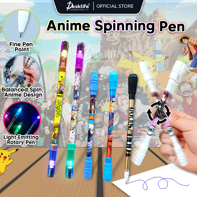Anime Spinning Pen Light Demon Slayer Naruto One Piece Dragon Ball ...