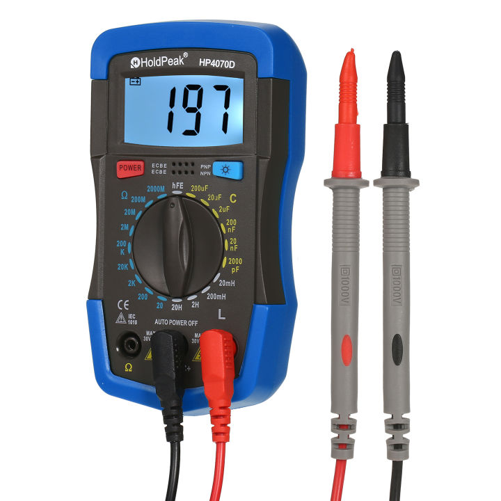 Meterk HoldPeak HP4070D Mini Digital Multimeter Resistance Capacitance ...