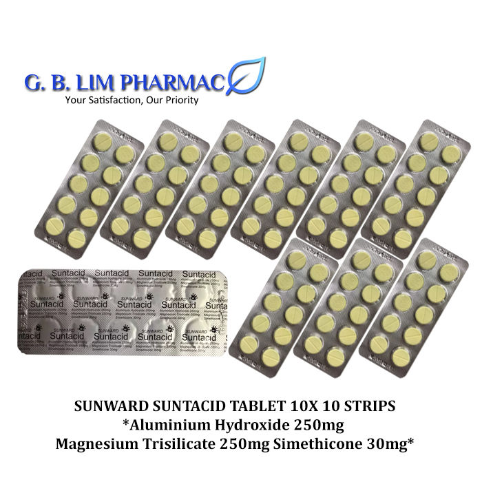 (EXP: 31-AUG-2027 ) SUNWARD SUNTACID 10 TABLETS X 10 STRIPS | Lazada
