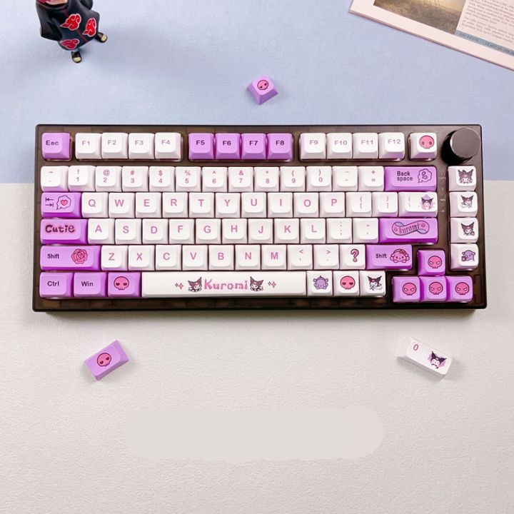 Kuromi theme Keycap 126 Keys XDA Profile PBT Five-Sided Sublimation ...