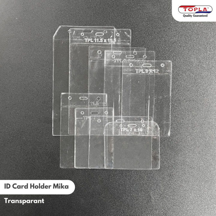 10 Pcs ID Card Mika Plastik Transparan Mika Card Holder Panitia Nama Anggota Mika Plastik ...