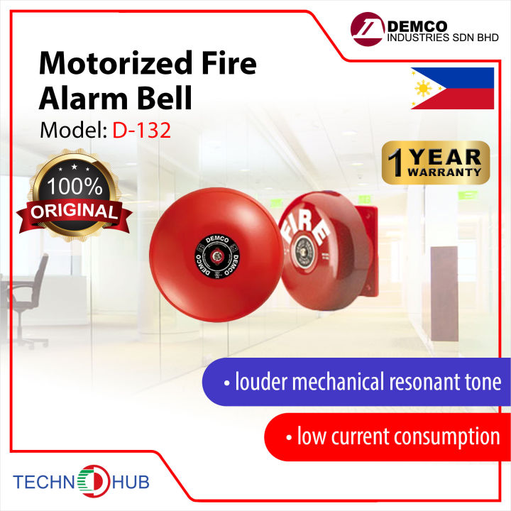 Fire Alarm Bell Demco (D-132) 6"/8" 12V to 24V with (D-128) Manual ...