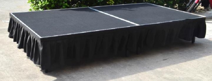 Foldable Mobile stage (size: 240Lx 120W x 41H cm) with skirting | Lazada
